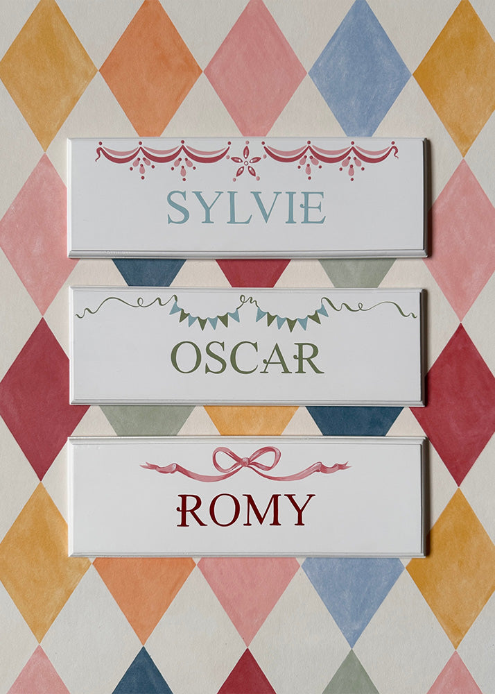 Handpainted room name plaques, personal and playful. – Pierrot Studio